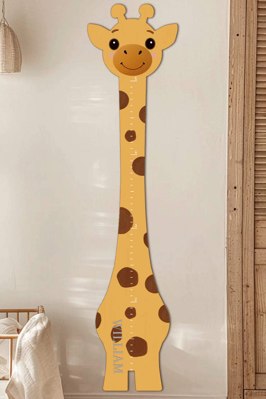 Personalized Wooden Giraffe Growth Chart Ruler - Cohaho